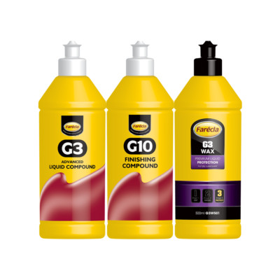 Farecla G3 Wax 500ml, G3 Advanced Liquid 500ml & G10 500ml Compound ...