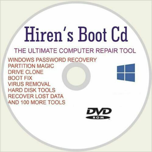 Hiren's Boot Disc For Computer Recovery Fix & Repair Windows 7 8 10 DVD ...