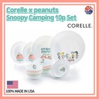 Corelle x Peanuts Snoopy Camping 10p Dinnerware Set/USA,Charlie,Snoopy ...