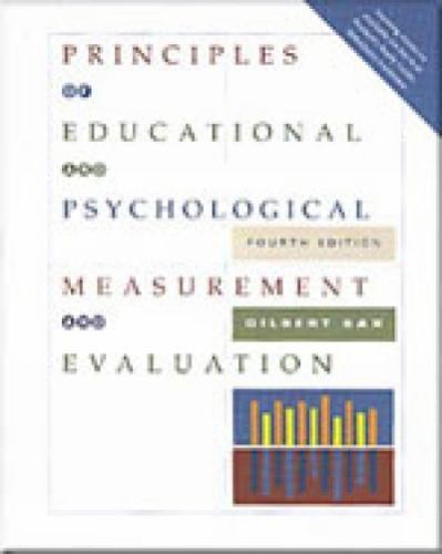 Principles of Educational and Psychological Measurement and Evaluation 9780534257491| eBay