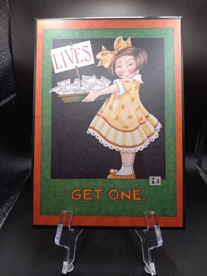 Mary Engelbreit Colorplak One Life Plaque 8" Art ME103 Quote Wall Shelf ...