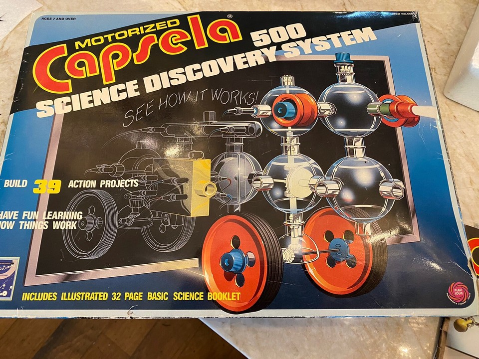 Capsela 500 Motorized Science Land & Water Toys Building Set Vintage ...