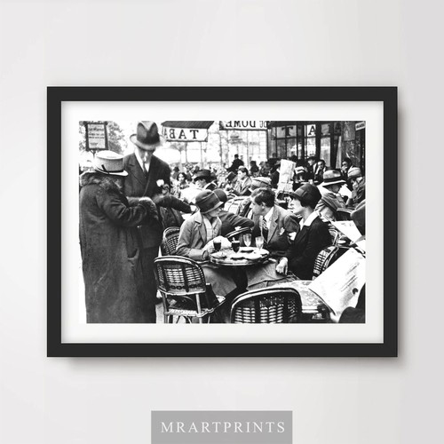 VINTAGE CAFE PHOTOGRAPH Art Print Poster Food Drink Picture Dining ...