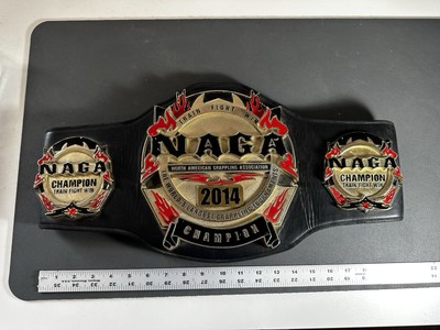 NAGA CHAMPIONSHIP BELT Good / Black/ Red 2014 Heavy Metal Grappling ...