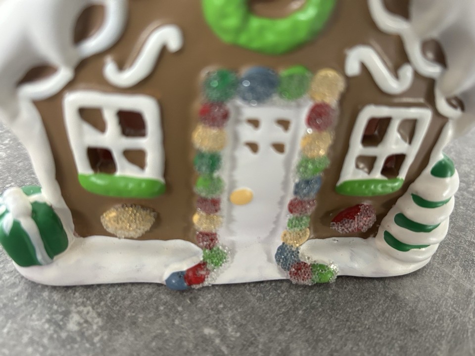 Retro Gingerbread House Votive Holder Stamped Bonnie Lynn On Base By ...