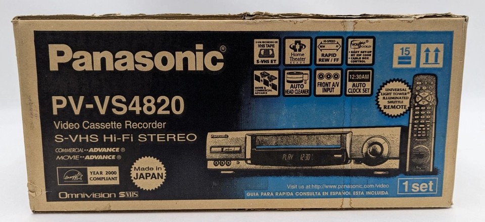 *NEW* Panasonic PV-VS4820 S-VHS 4 Head Hi-Fi VCR...MADE IN JAPAN ...
