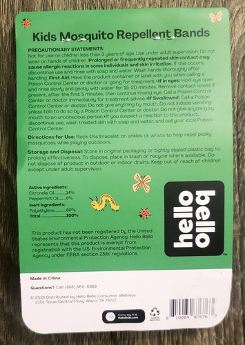 Lot of 6 Hello Bello Kids Repellent Bracelets - 5 In Each Pack ...