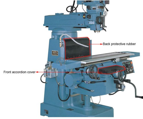 Retractable Protective Accordion Way Dust Cover Rubber for Bridgeport ...