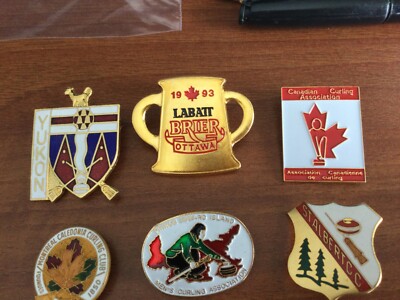 Curling Pins Lot of 10 Vintage Canadian Curling Pins Lot 4 | eBay