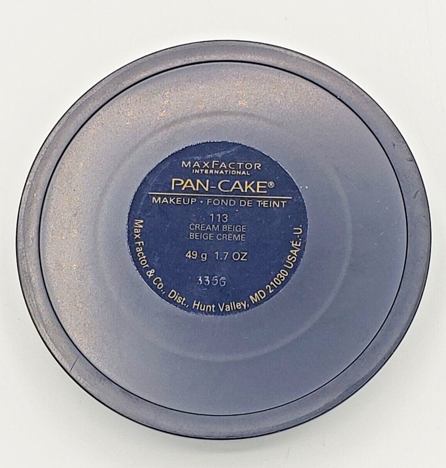NEW UNCARDED Max Factor Pan Cake Makeup- 113 CREAM BEIGE | eBay
