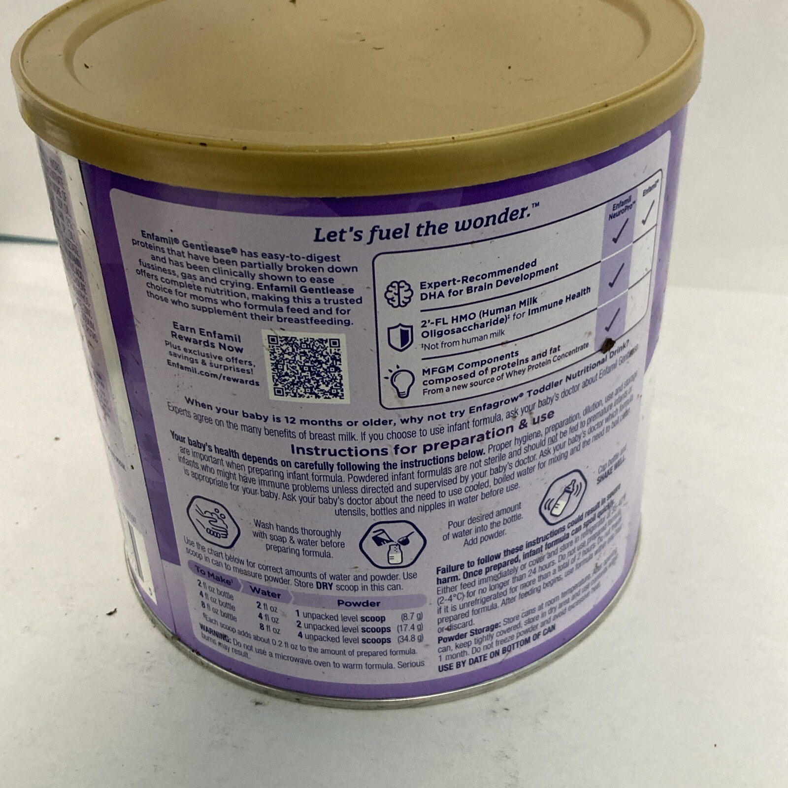 NEW Enfamil Gentlease Baby Formula 19.9 oz Can - Exp08/25 #785 ...