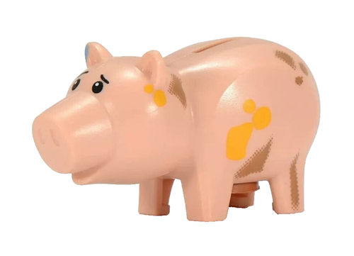 LEGO Light Flesh Hamm Pig without Plug with Dirt and Paint Splotches ...