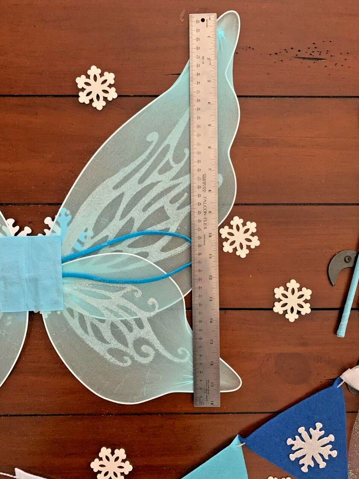 Snow Fairy Costume Set w/Wings, Wand, Tiara, Party Decor, Halloween | eBay