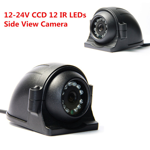 4 Pin Heavy Duty 12-24V CCD Side View Color Camera 12 IR LEDs IP68 For ...