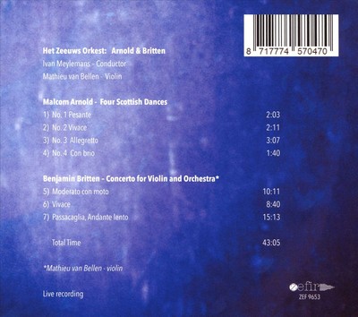 MATHIEU VAN BELLEN / IVAN MEYLEMANS ARNOLD & BRITTEN NEW CD ...