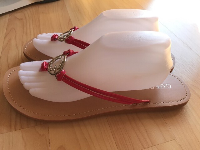 GUESS Authentic DRAPER New sandal/slippers Fuchsia PINK Women's Size ...