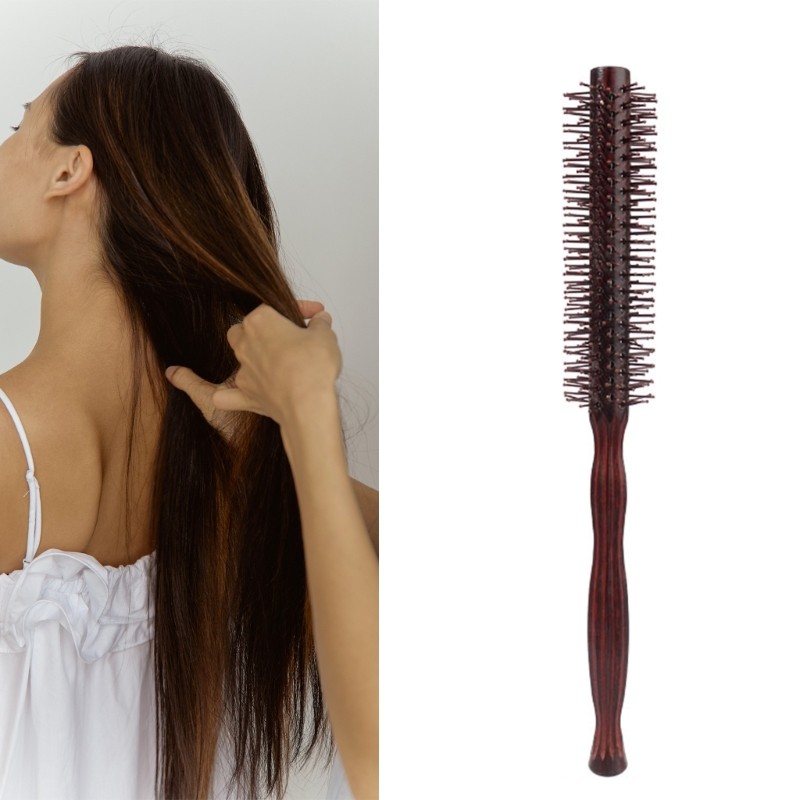 Mini Quiff Roller Hairbrush for Styling,Lifting Small Round Brush for ...