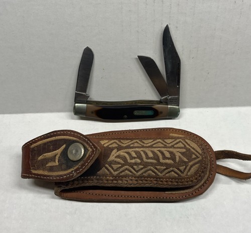 Vintage Schrade Old Timer NY USA 80T 3 Blade Folding Pocket Knife w ...