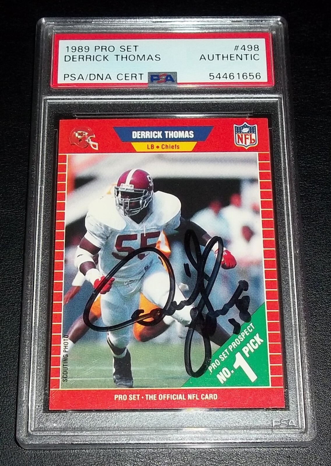 KC Chiefs PSA DNA Rc Derrick Thomas Auto 1989 Pro Set Rookie Signed ...