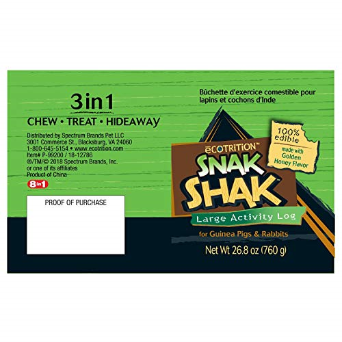 eCotrition Snak Shak Large Activity Log For Guinea Pigs And Rabbits | eBay