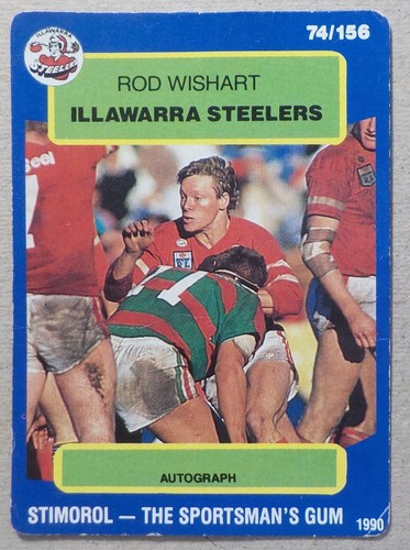 1990 Stimorol NRL Trading Card No 74.Steelers.Rod Wishart(LotE1251024N ...