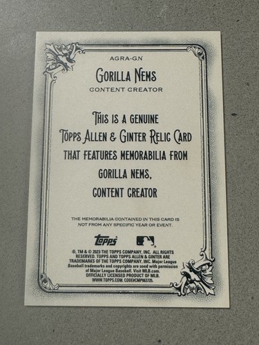 2023 Topps Allen & Ginter Gorilla Nems #AGRA-GN | eBay