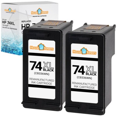 2PK Compatible With HP 74XL Black Ink for Deskjet D4260 D4263 D4268 ...