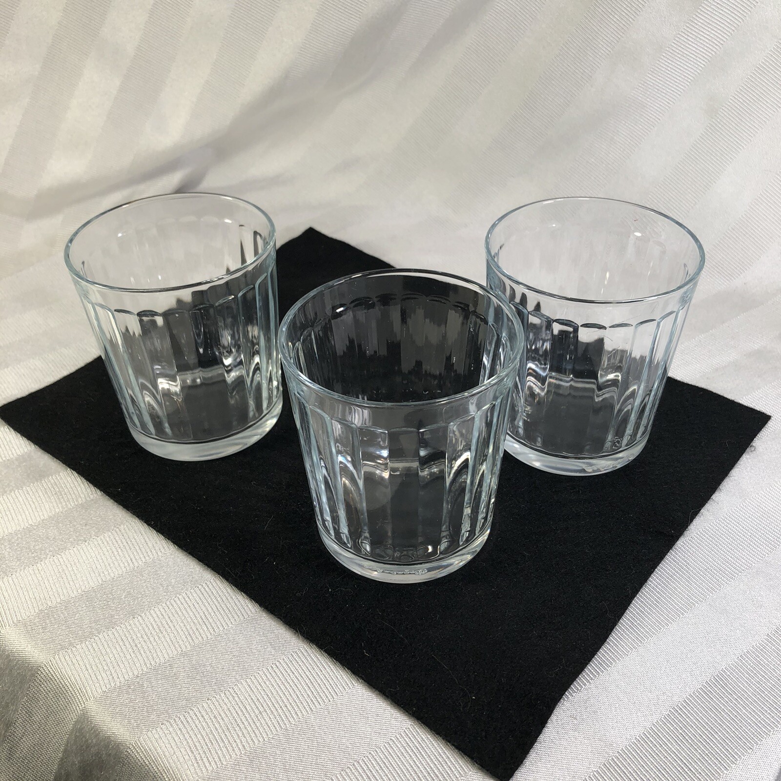 3 Pasabahce Drinking Glass 12 Oz VERTICAL RIDGES Turkey | eBay