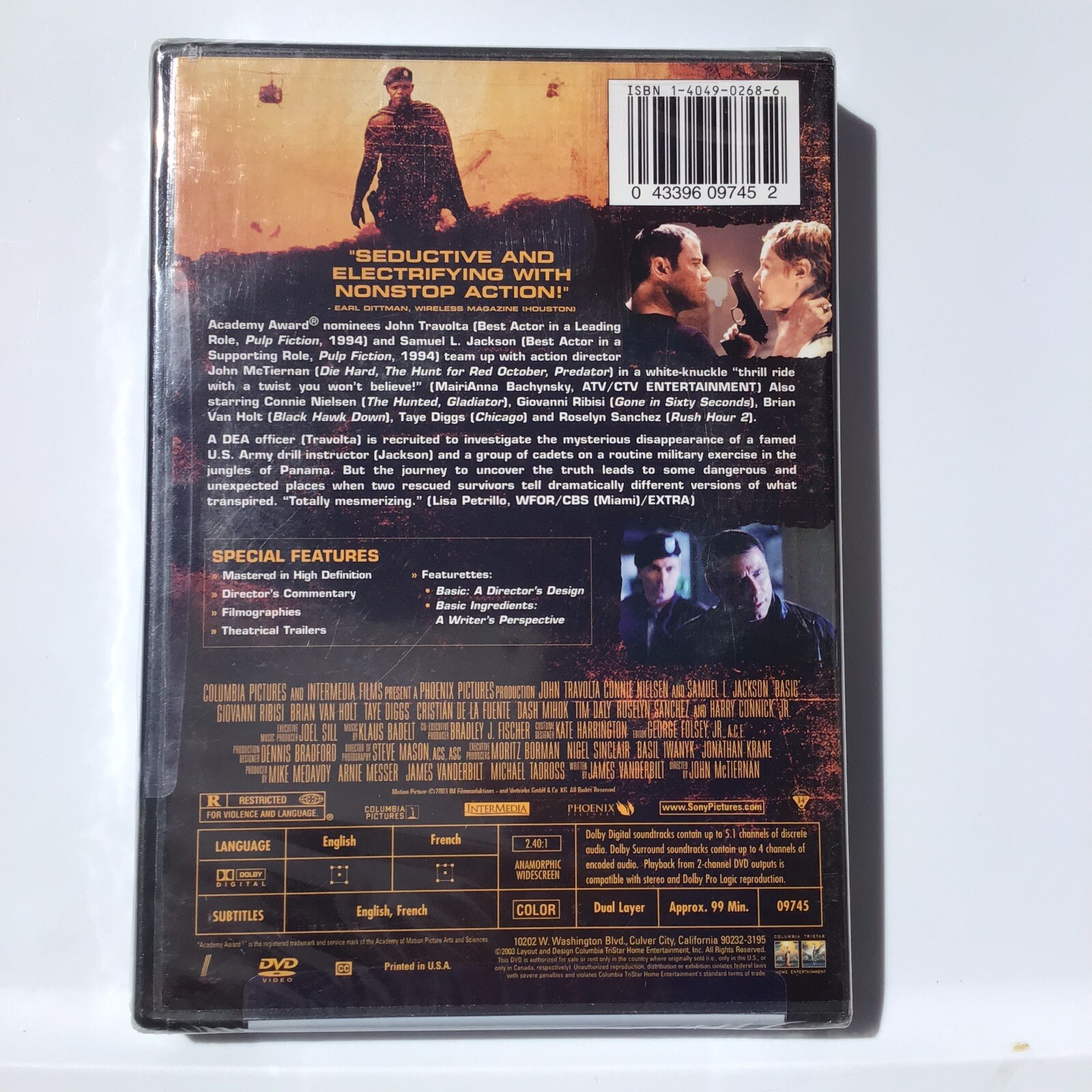 Basic (DVD, 2003, Special Edition) John Travolta Samuel Jackson Rated R ...