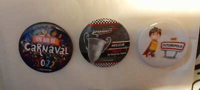 Lot 5 : 3 badges du Futuroscope. | eBay