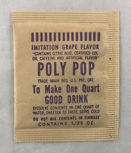 1st Kool Aid / Unused Old Poly Pop Grape Drink Soda Package / Fort ...