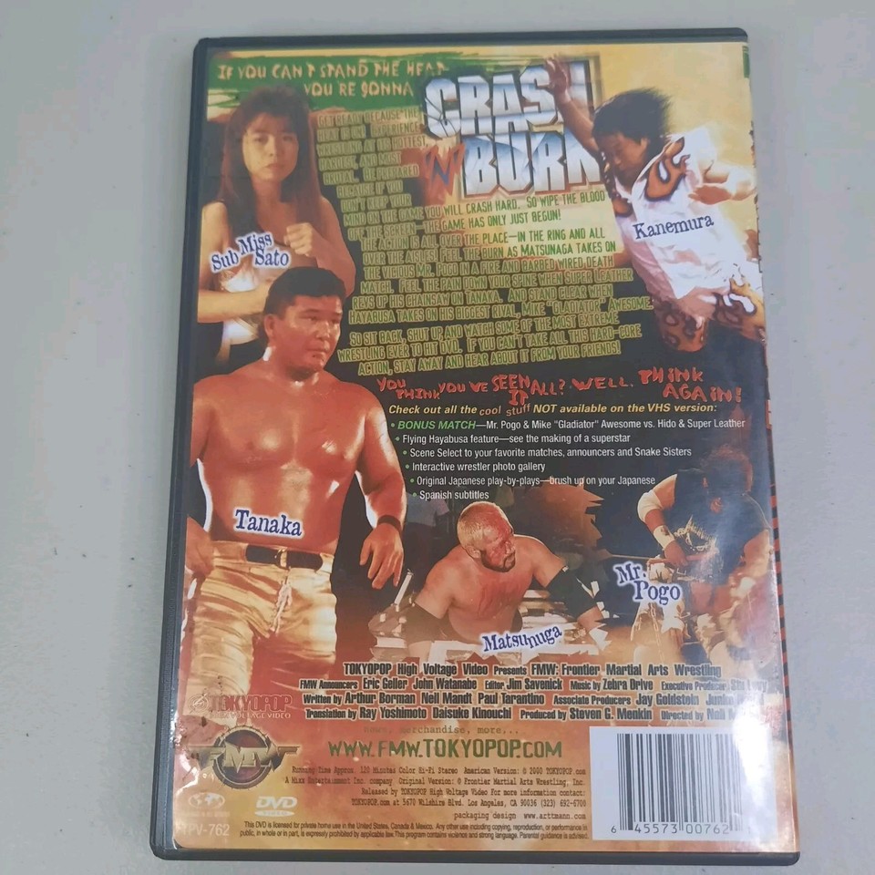 FMW Crash N Burn DVD Uncensored Version ECW WWE WWF WCW Wrestling ...