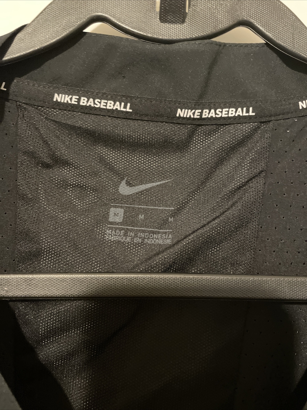 Nike Baseball Batting Cage Jacket 3/4 Sleeve Black B897383 010 Size M ...