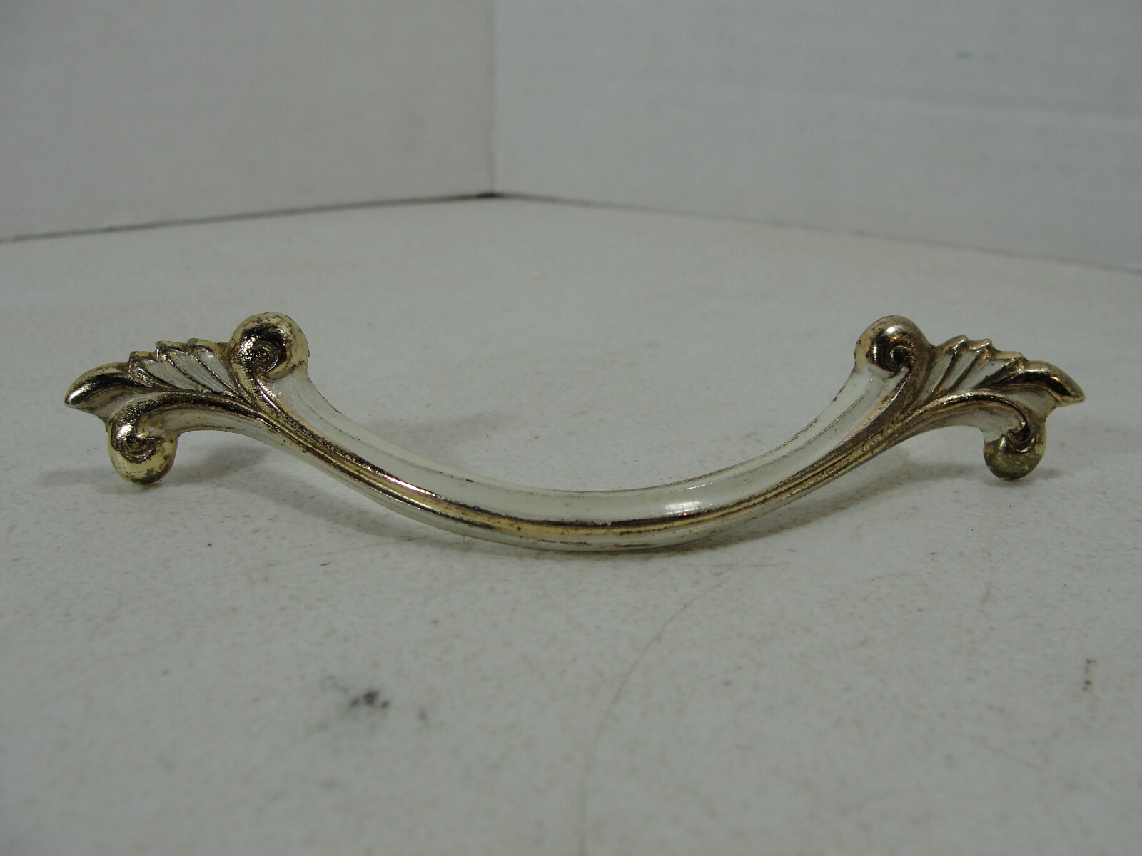 Vintage French Provinial Brass/White Drawer Pull 3" Center To Center ...