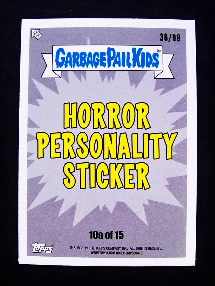 GPK 2019 REVENGE of Oh the HORROR-ible, Personality, BLUE #10a Wicked ...