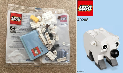 LEGO 40208 Monthly MINI build _ ORSO POLARE POLAR BEAR _ polybag | eBay
