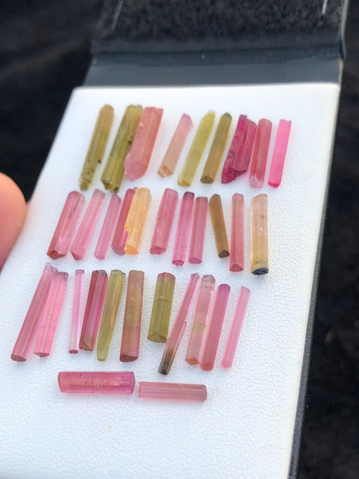 35Cts Natural Mix Color Tourmaline Rough Crystals Lot | eBay