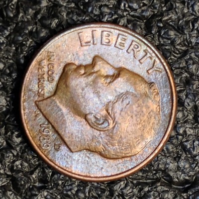 1989D Roosevelt Dime Copper In Color Missing Clad Layer? | eBay