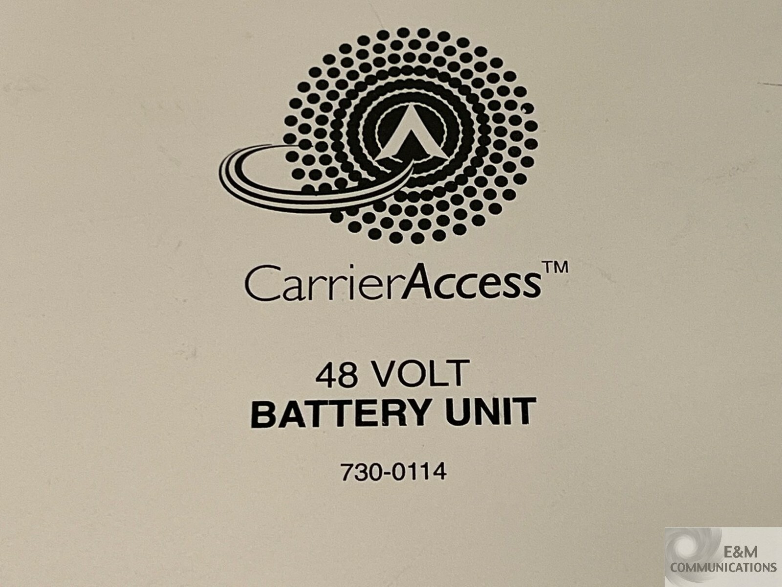 730-0114 CAC CARRIER ACCESS ADIT 600 48V DC BATTERY BACK-UP WITH NEW ...