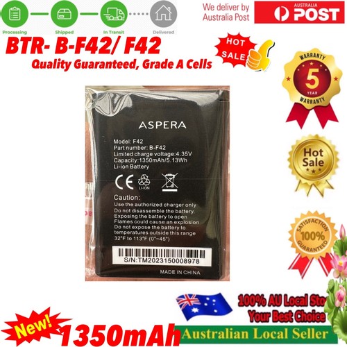 2023 Battery 1.35Ah for Aspera F42 F42-B Free Ship with Australia Post ...