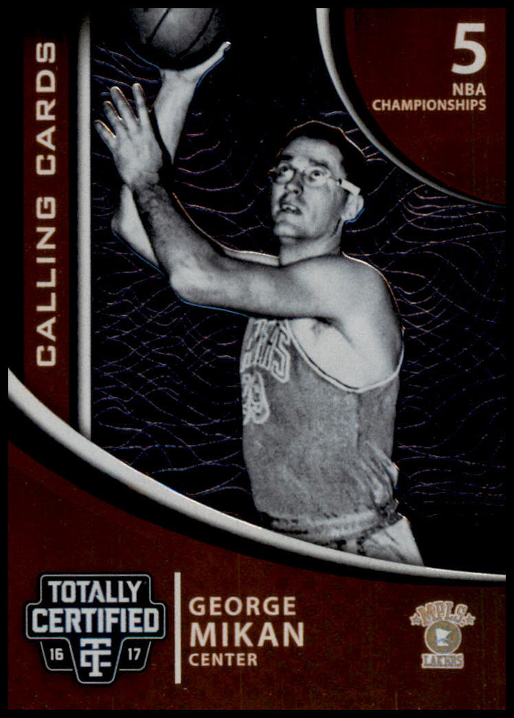 2016-17 Panini Totally Certified #44 George Mikan Calling Cards | eBay