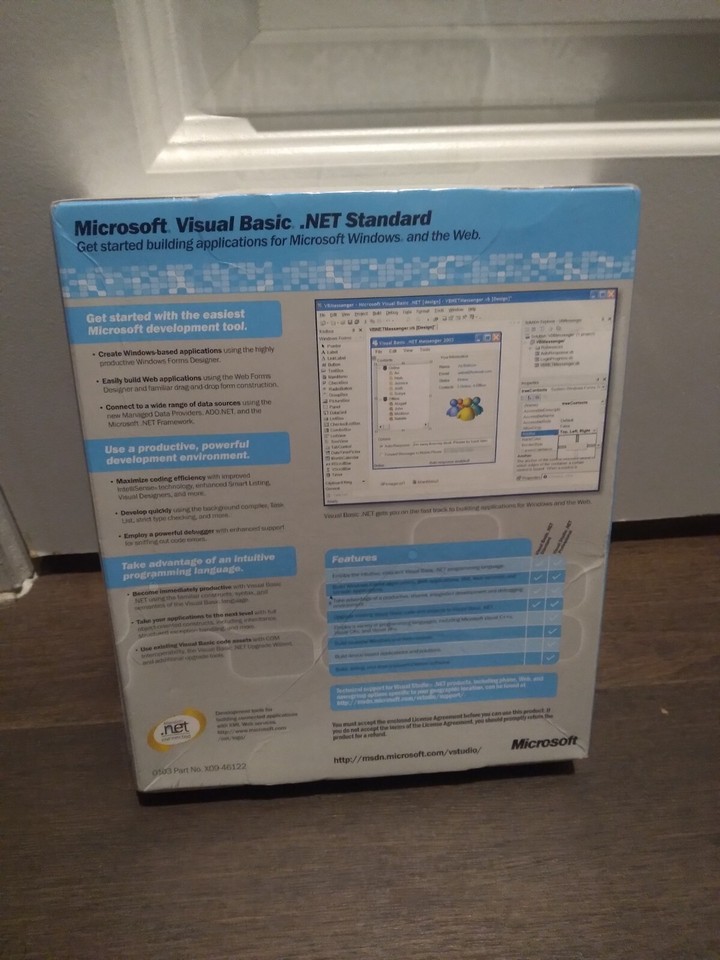 Genuine Microsoft Windows Visual Basic.net Standard Family Member Version 2003 | eBay