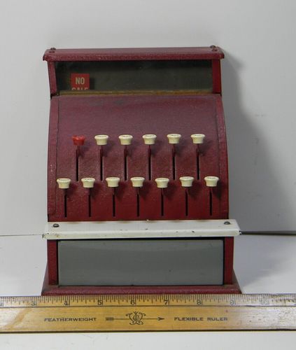 Vintage Red Tom Thumb Toy Cash Register Western Stamping Co. Metal | eBay