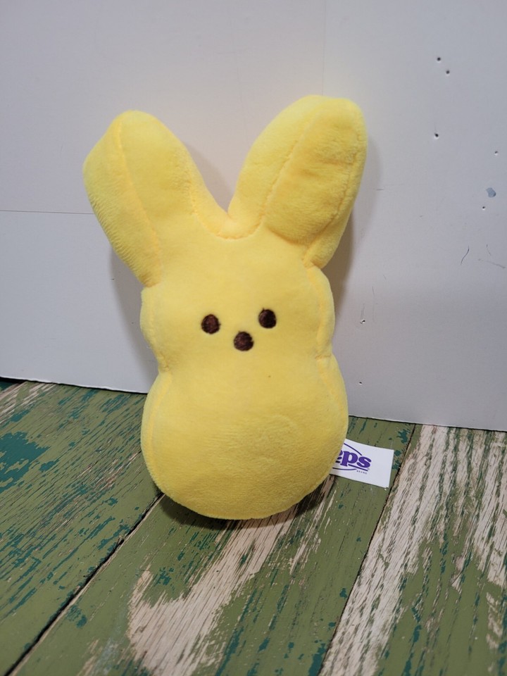 Just Born Peeps Yellow Rabbit Plush 5.5" Easter Bunny Basket Stuffer ...