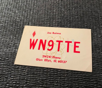 Joe Baima Glen Ellyn Illinois WN9TTE Radio Shack 1970s Ham CB Radio ...