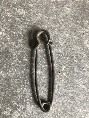 Vintage Safety Pin Diaper Key Ring Clothes Brooch Large 4” Antique | eBay