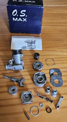O.S. MAX 19 RC ENGINE FOR GAS AIRPLANE TETHER CAR BOX & MANUAL OTHER ...