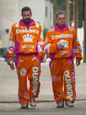 Handmade Ben Affleck Dun Kings Orange Tracksuit Jacket with Pants for ...
