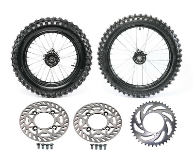 14" 17" 90/100-14 70/100-17 Tire Rim Wheel Rotor Pit Bike Apollo 110cc ...