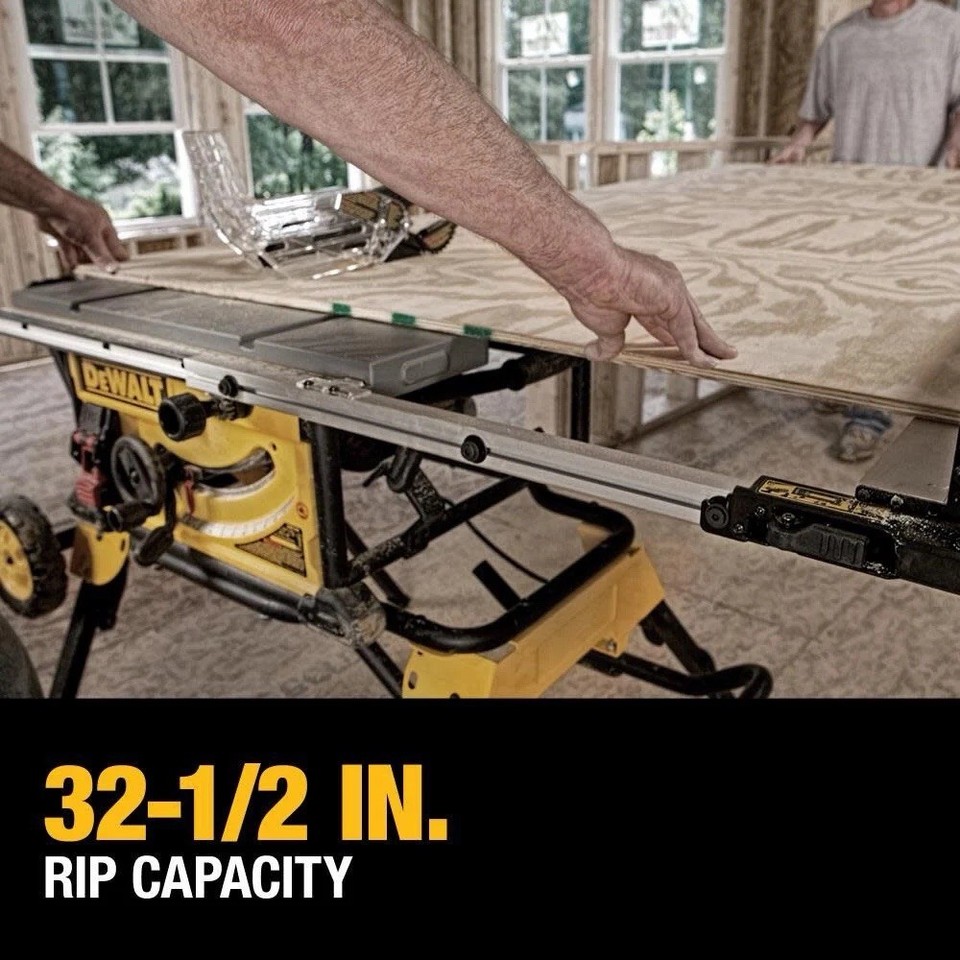 DEWALT DWE7491RS 10 in Jobsite Table Saw 32 1/2 in Rip Capacity ...